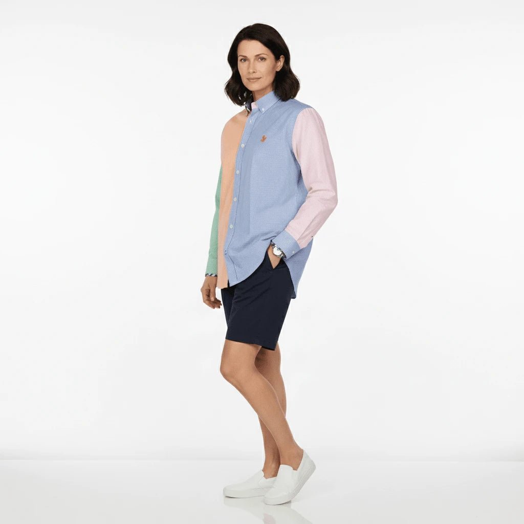 Chemise femme à manches longues rayée multicolore - Taille S au XL ...