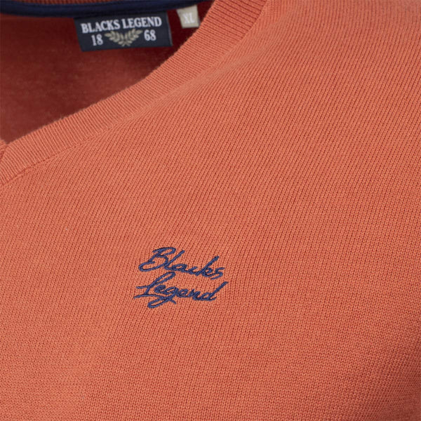 Pull homme orange col V - Blacks Legend